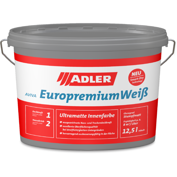Aviva Europremium-Weiß 12.5 l - ADLER Lacke